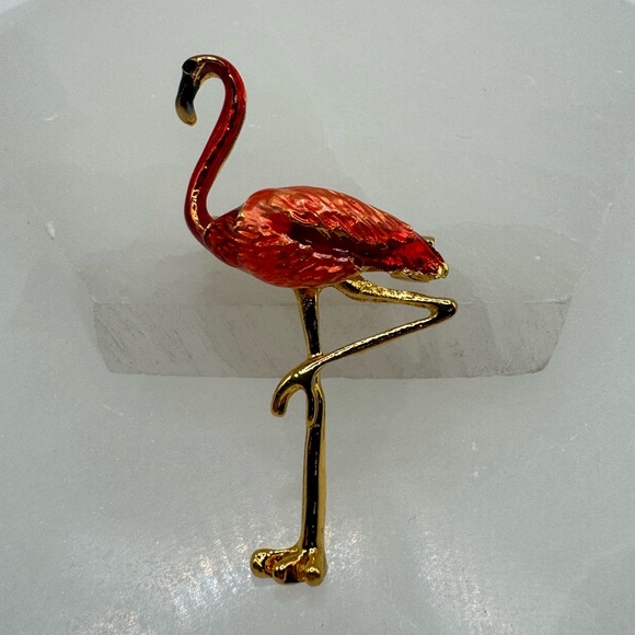 Jewelry | 32 Shiny Flamingo Pin Brooch | Poshmark
